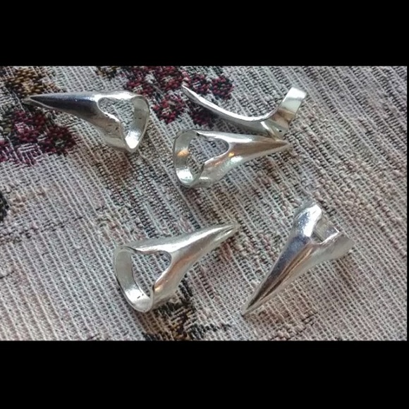 Eleanor ShuMark | Jewelry | Gothic Finger Claw Sharp Ring Set Gold Or ...